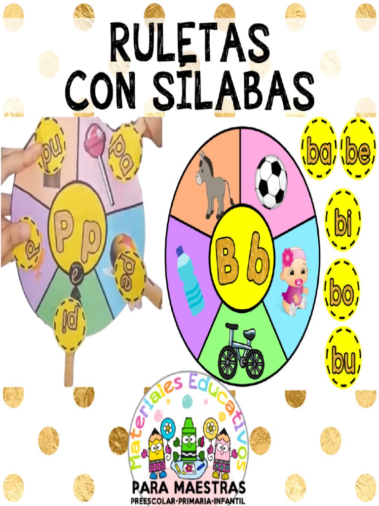 Juego Ruletas Con Sílabas Por Materiales Educativos Maestras | PDF