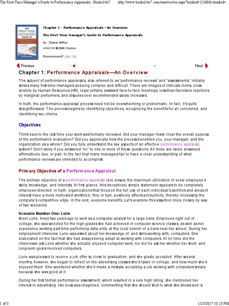 First Time Manager Guide To Performance Appraisals Good Work | PDF ...