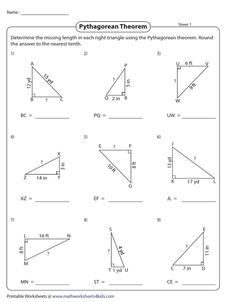 Missing Sides 1 Pdf Elementary Mathematics Mathematical Objects