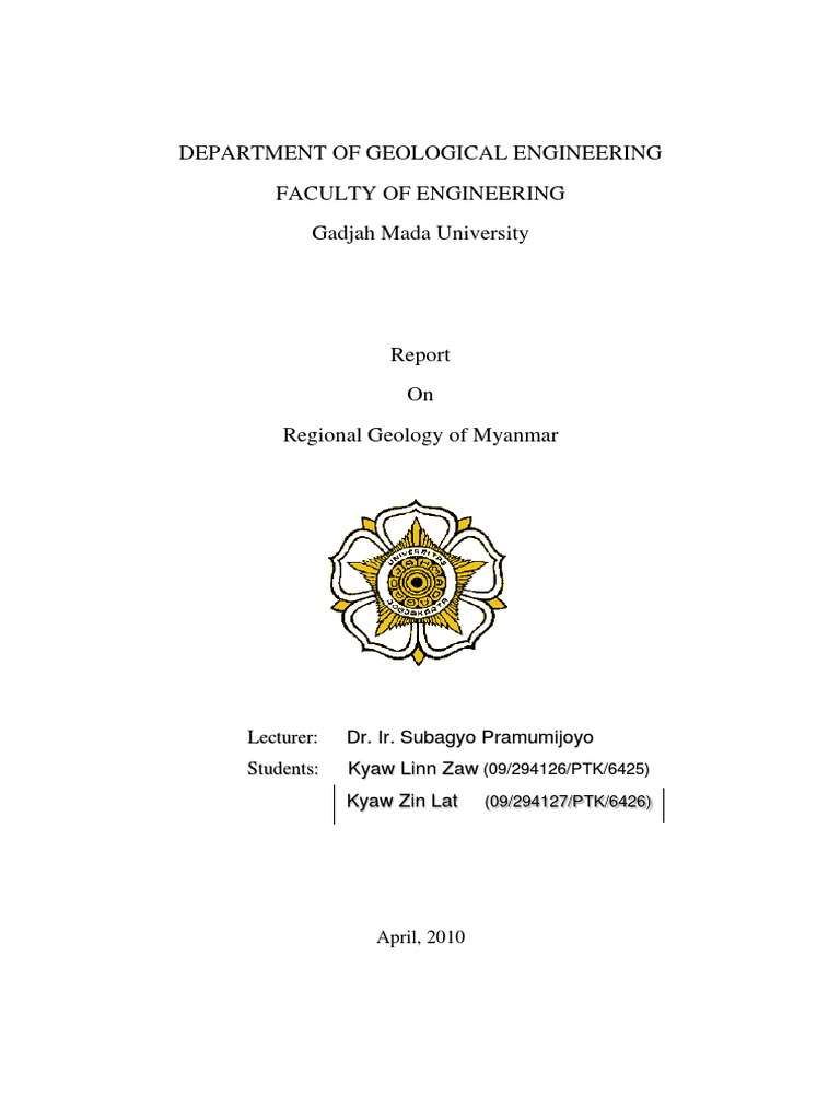 Regional Geology of Myanmar | PDF | Plate Tectonics | Rock (Geology)