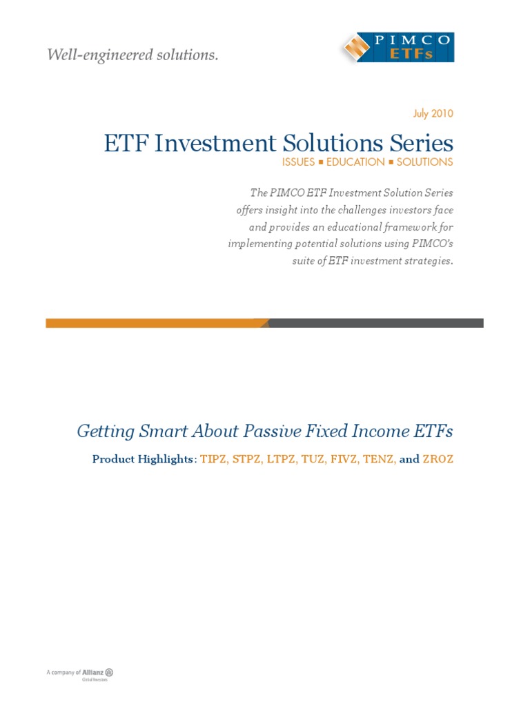 PIMCO ETFs ISS - Smart Passive | PDF | Exchange Traded Fund | Bonds ...