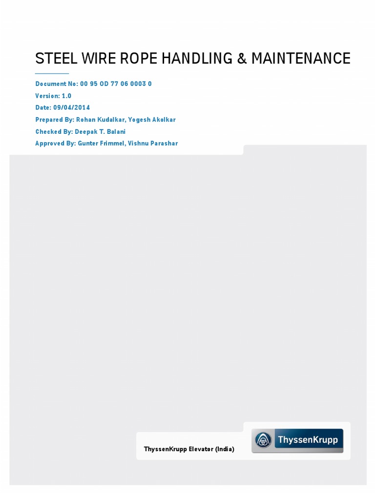 Steel Wire Rope Handling & Maintenance | PDF | Rope | Wire