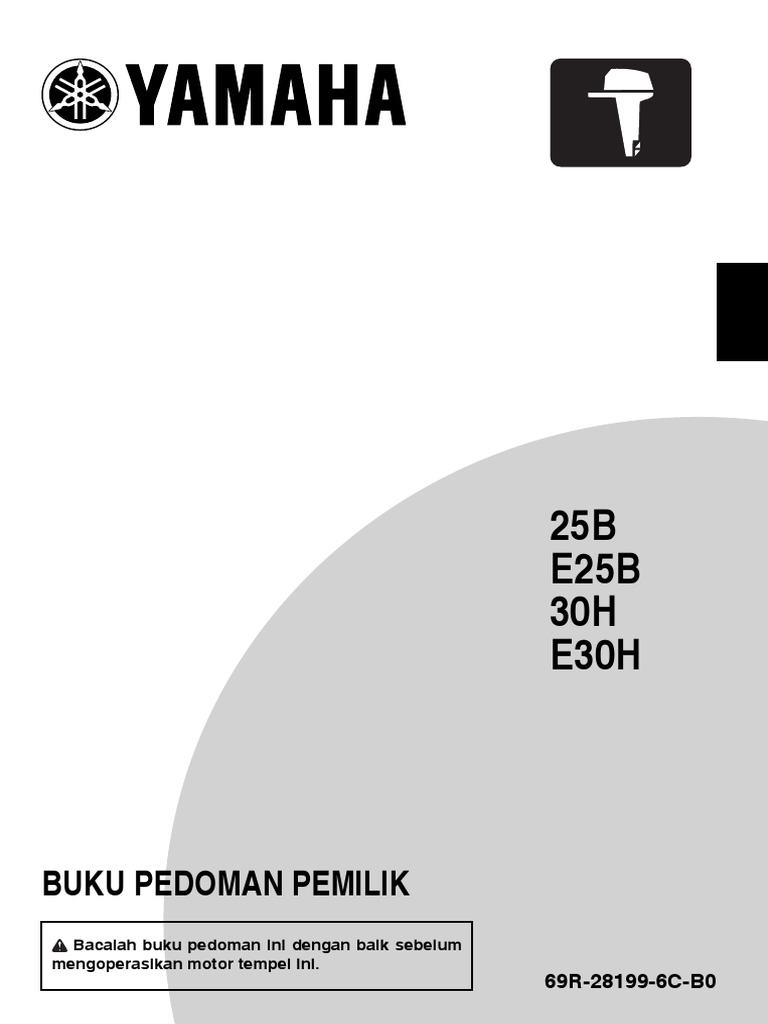 Buku Pedoman OBM 25 PK Type E25B Indonesia | PDF