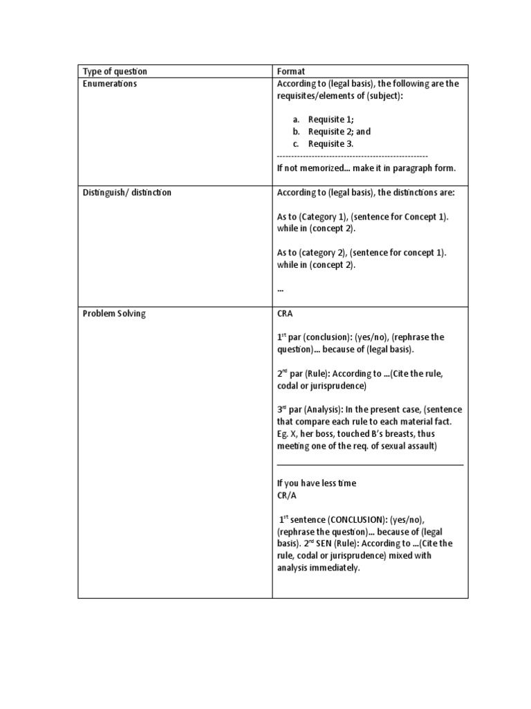 Q and A Format | PDF