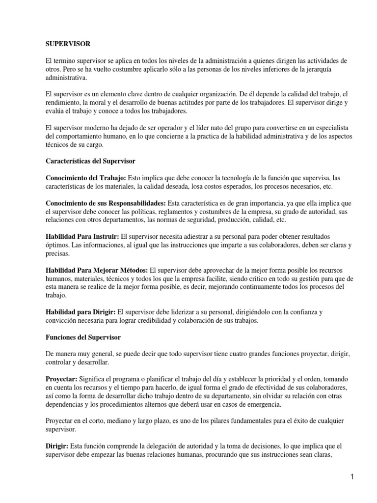 Manual Del Supervisor | PDF | Toma de decisiones | Disciplinas