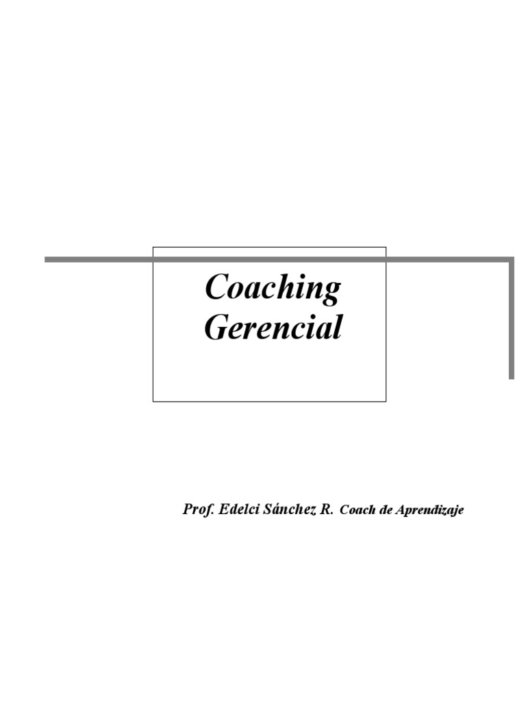 Manual de Fundamentos Del Coaching SINDONI | PDF | Liderazgo | Aprendizaje