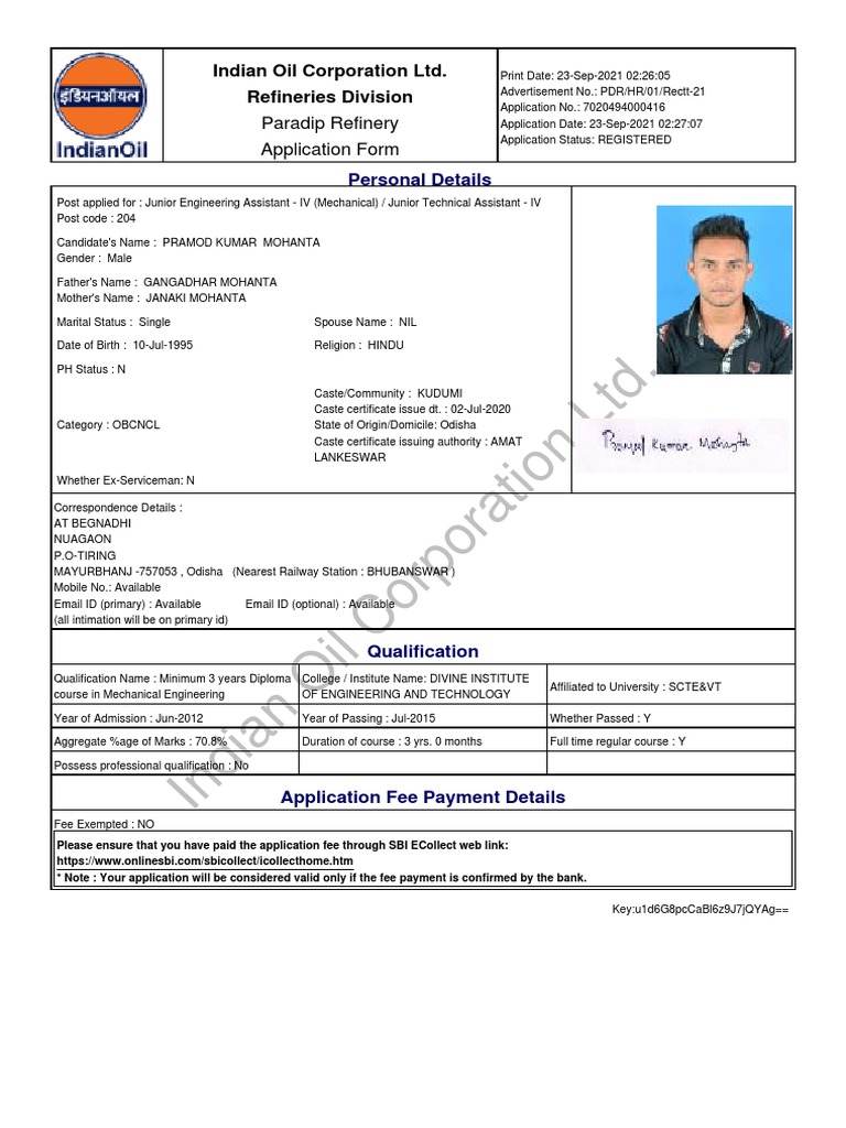 Indian Oil Corporation Ltd. Refineries Division | PDF