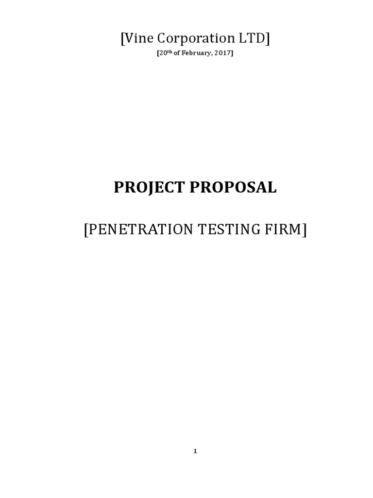Sample Business Proposal | PDF | Penetration Test | Vulnerability ...