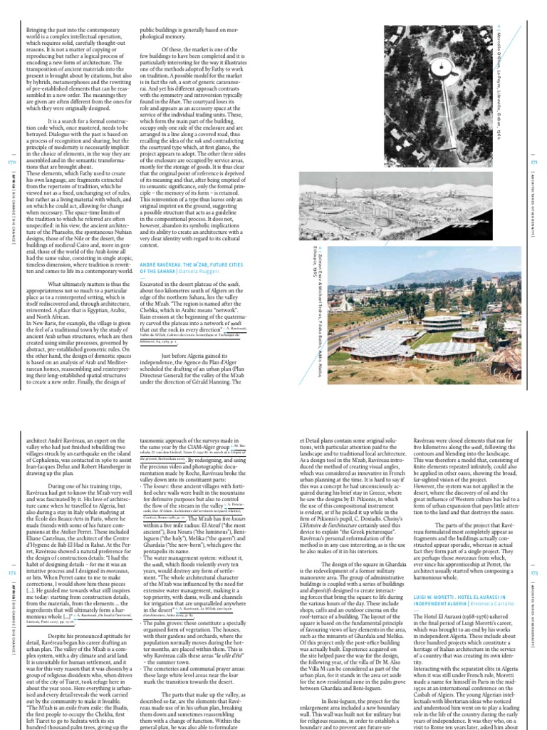 André Ravéreau and M'zab Architecture | PDF