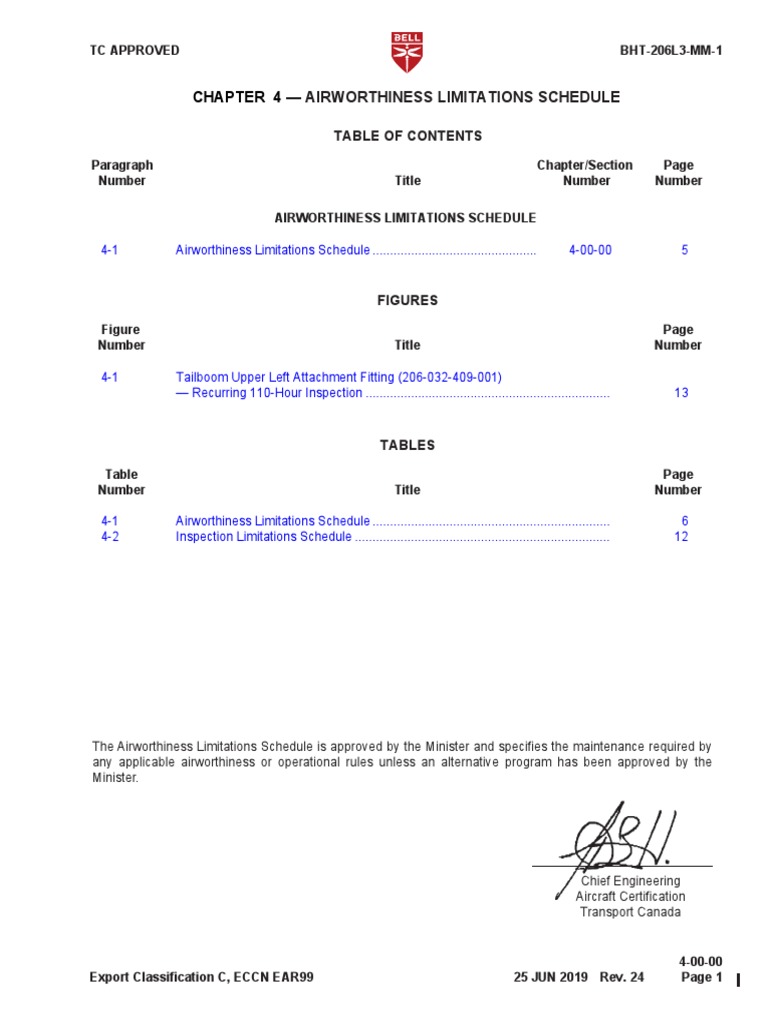Airworthiness Limitations Schedule | Download Free PDF | Aviation ...