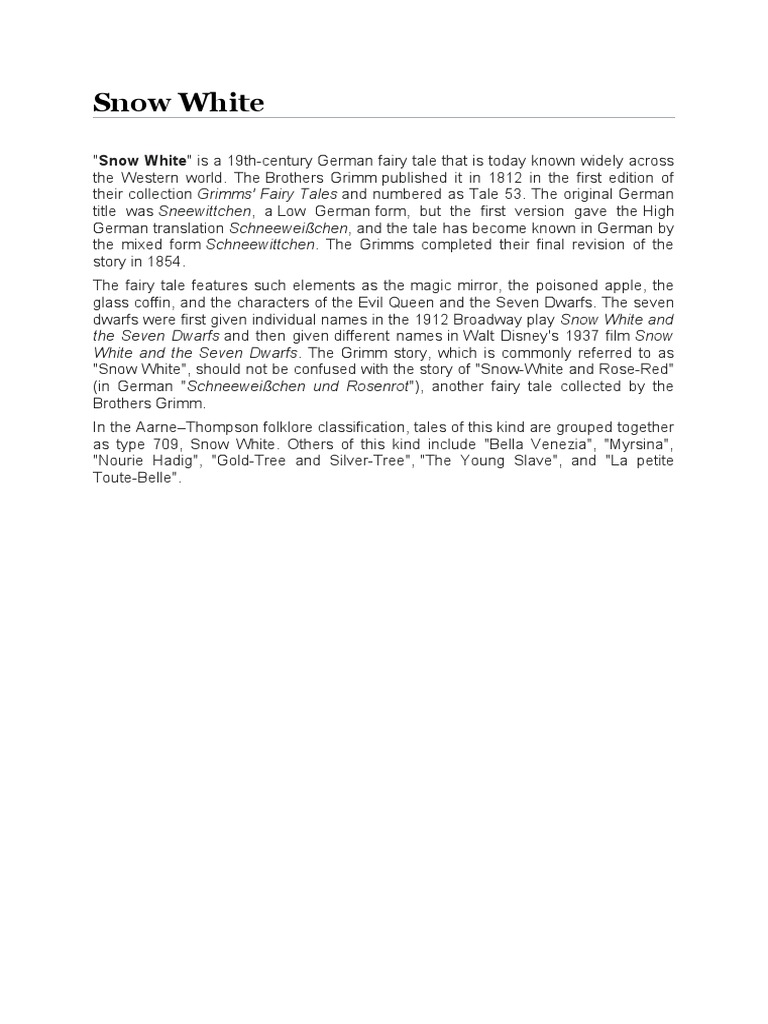 Snow White | PDF