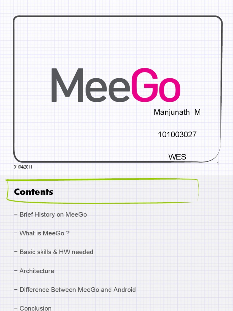 MeeGo Presentation | PDF | Operating System | Android (Operating System)