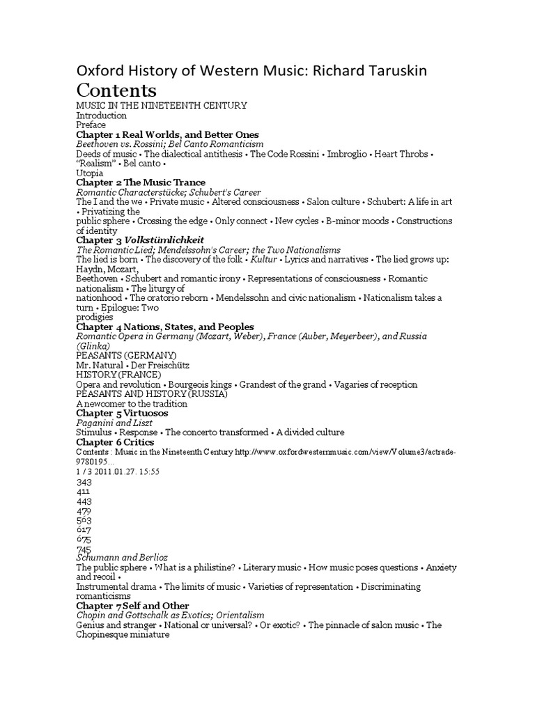 Oxford History of Western Music | Download Free PDF | Performing Arts ...