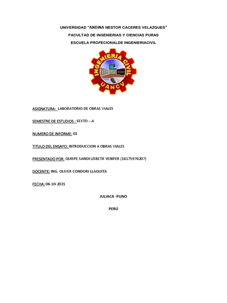 Introduccion A Obras Viales | PDF