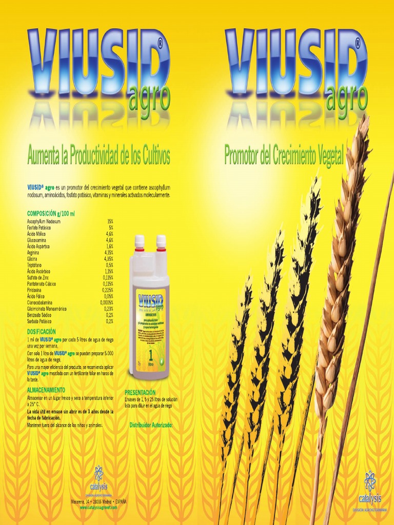 Folleto - Viusid - Agro Producto Con Quitosano y Glicirricinato | PDF