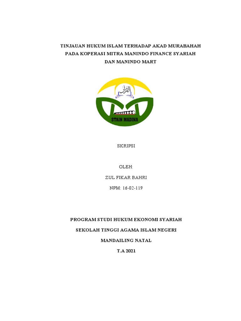 Akad Murabahah dalam Hukum Islam | PDF