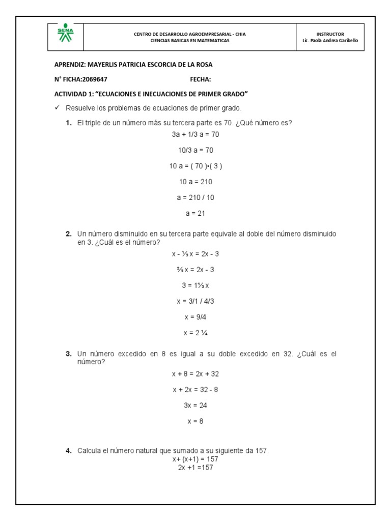 Ecuaciones e Inecuaciones | PDF | Matemáticas | Sistema Internacional ...