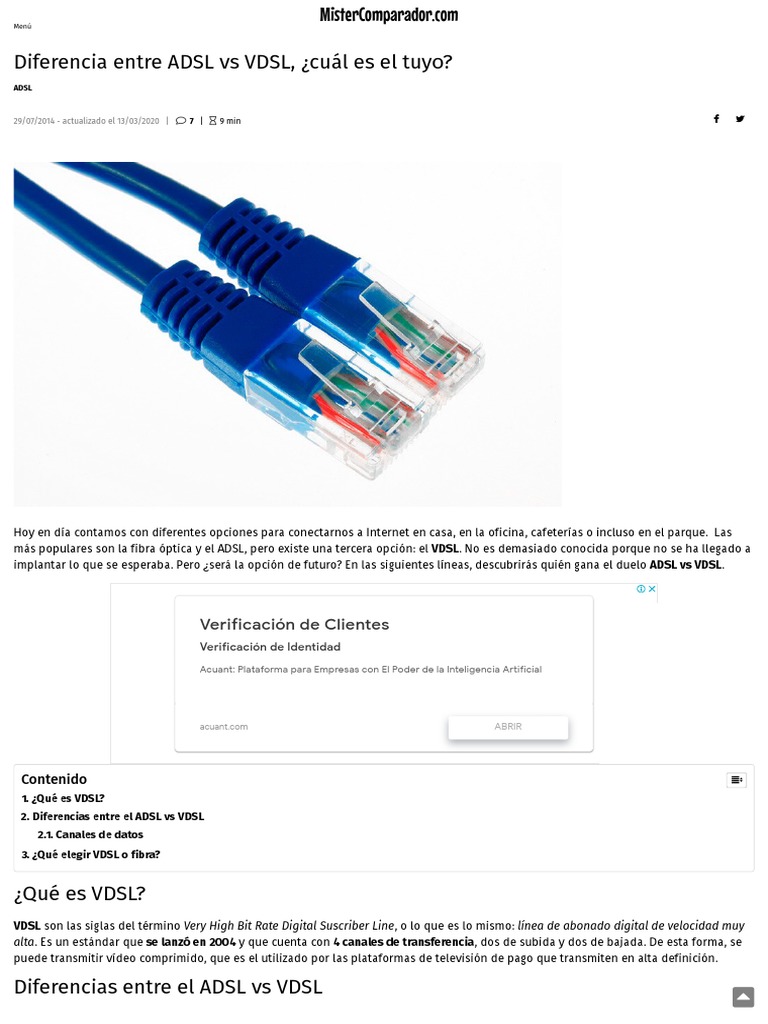 ¿Cuáles Son Las Diferencias Entre El Adsl Vs VDSL - ¡Te Lo Mostramos ...