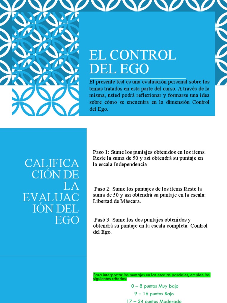 El Control Del Ego | PDF
