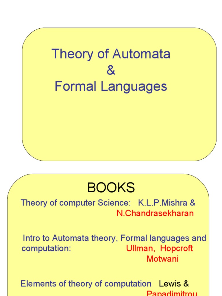 Theory of Automata & Formal Languages | PDF | Automata Theory | Theory ...