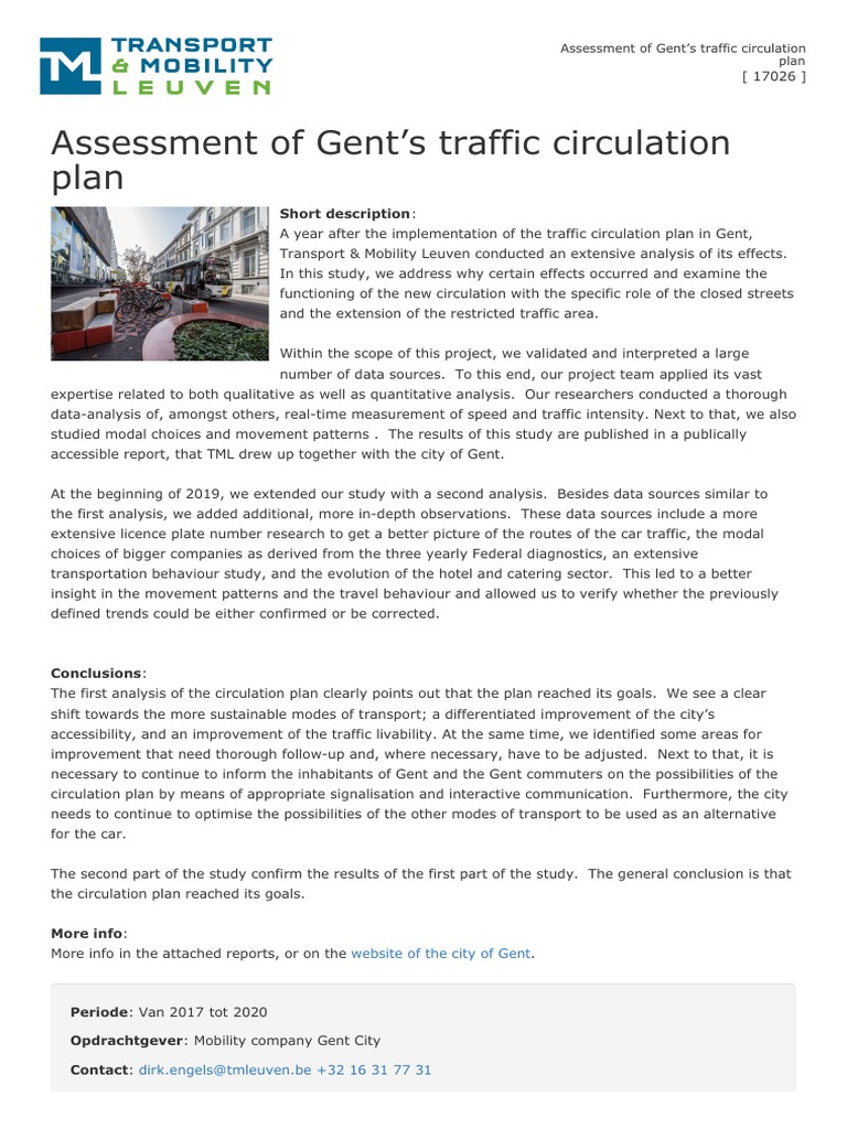 Gent Traffic Circulation Plan Assessment | PDF | Data Analysis ...