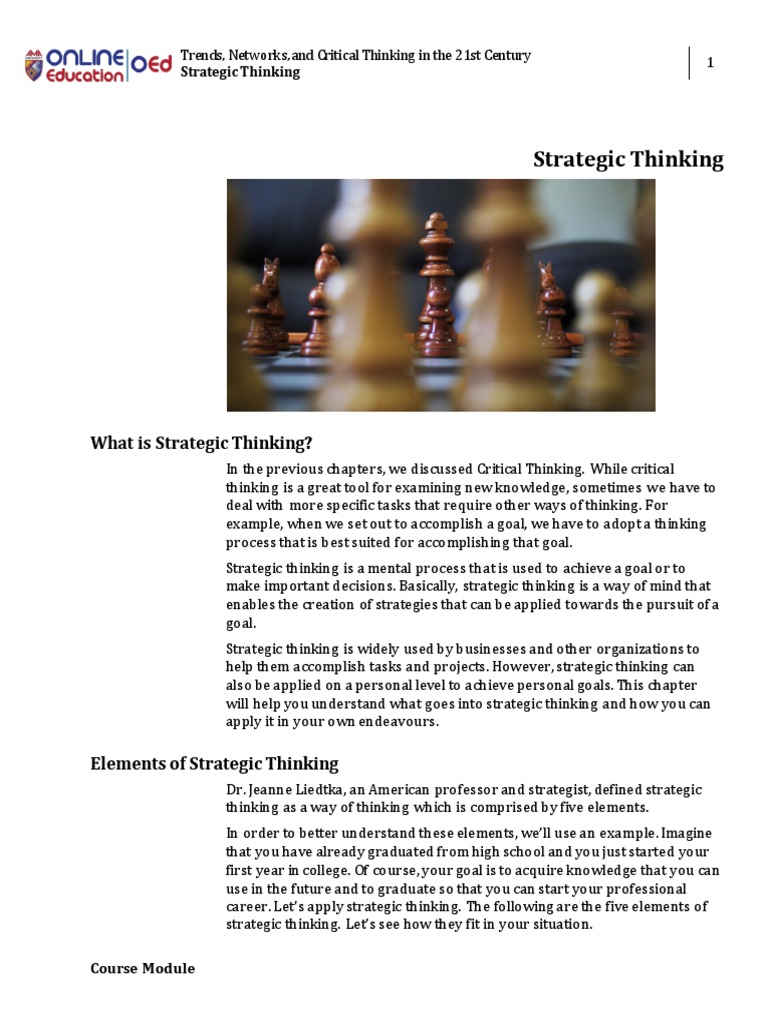 Week 007-Module Strategic Analysis and Intuitive Thinking | PDF | Swot ...