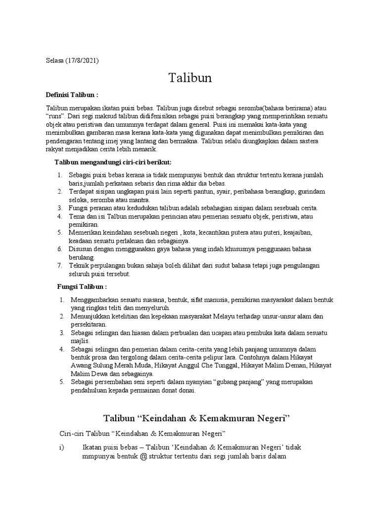 Talibun | PDF