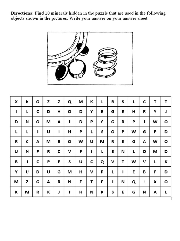 Objects Shown in The Pictures. Write Your Answer On Your Answer Sheet ...