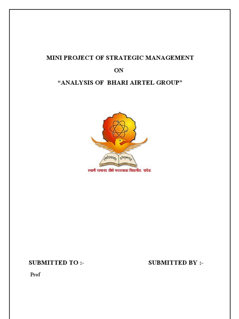 Strategic Management Mini Project | PDF | Strategic Management ...