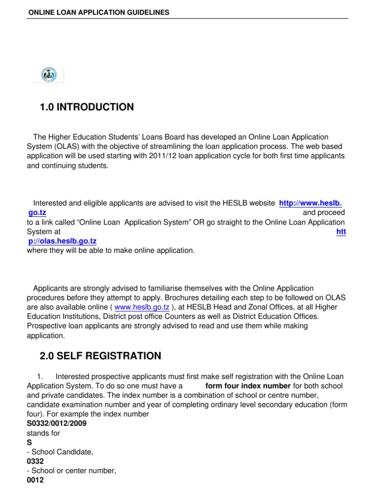 HESLB Online Loan Application Guide | PDF | Password | Computing And ...