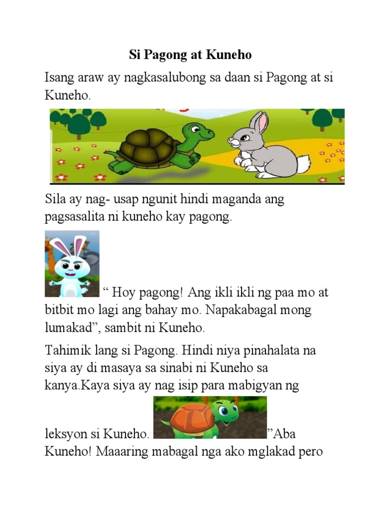Si Pagong at Kuneho | PDF