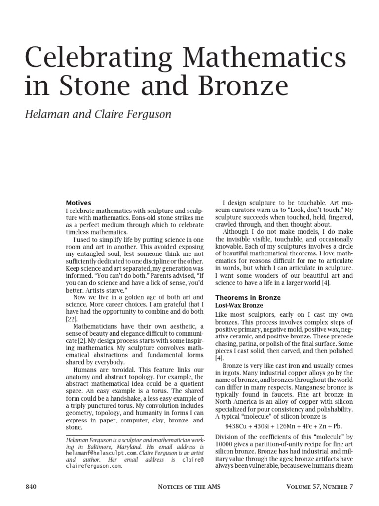 Mathematics in Stone and Bronze | PDF | Matrix (Mathematics) | Curvature