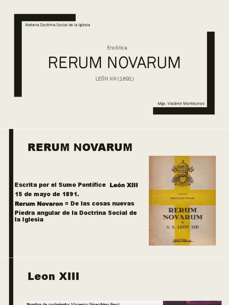 Rerum Novarum: Derechos Laborales y Justicia | PDF | Política del ala ...