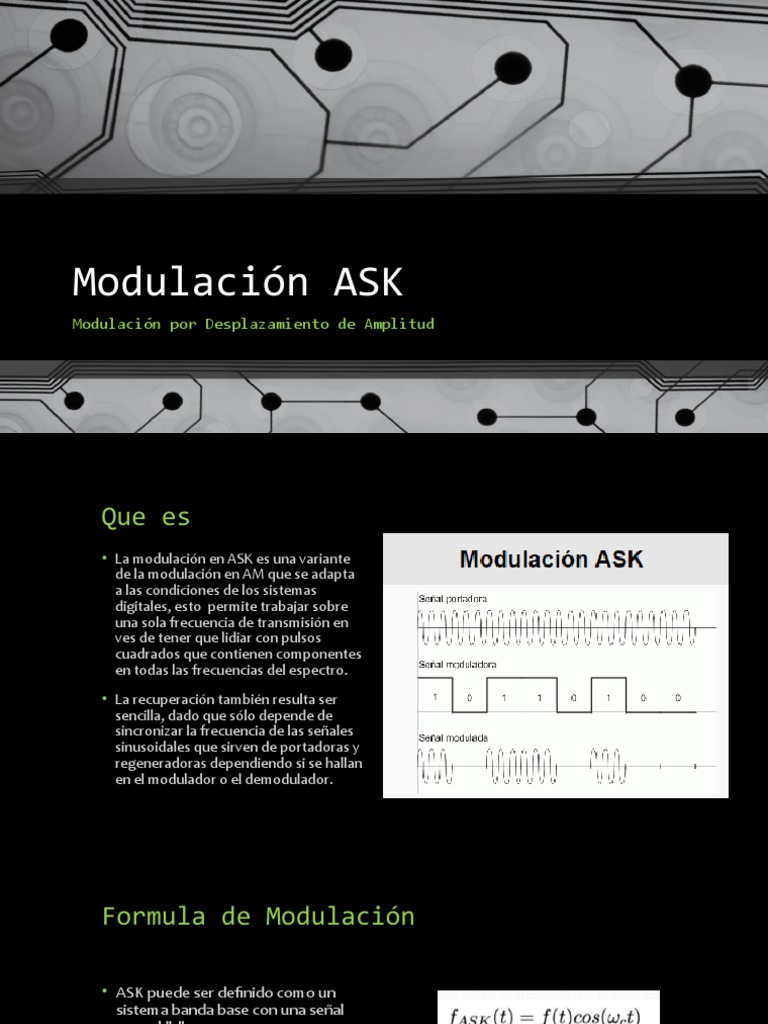 Introducción a la Modulación ASK | PDF | Modulación | Ingeniería ...