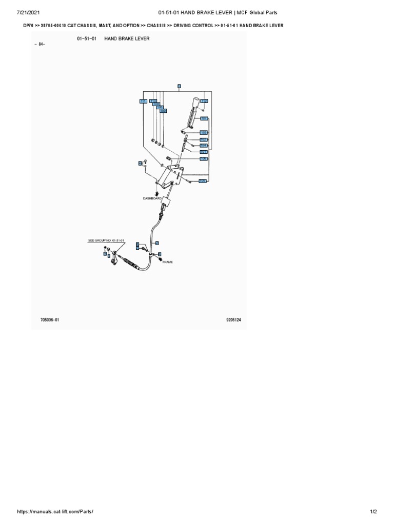 Partes - MCF Global Parts Hand Brake | PDF | Screw | Equipment