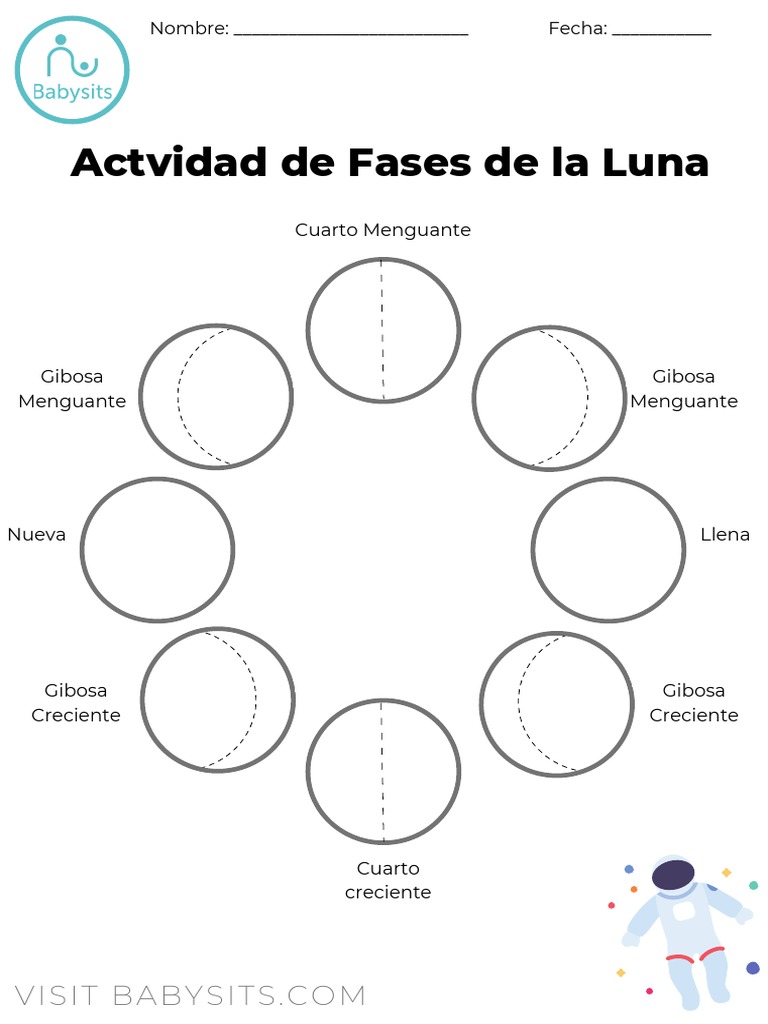 Actividad Fases de La Luna | PDF