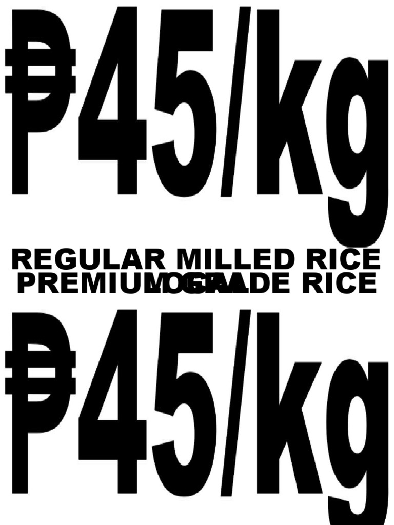 Local Regular Milled Rice Premium Grade Rice | PDF