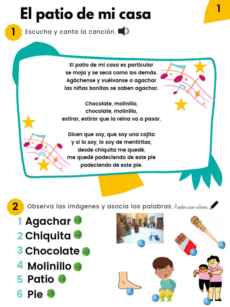 Letra de "El patio de mi casa" | PDF | Canciones | Singles (Música)