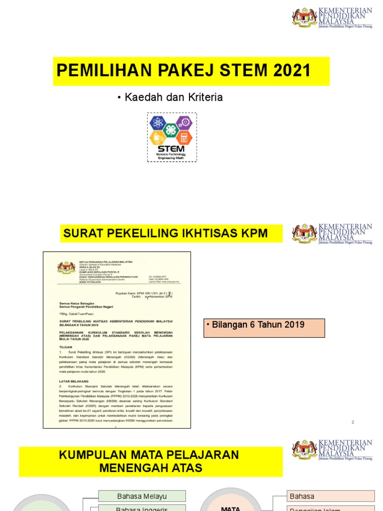 Pemilihan Pakej STEM 2021 | PDF