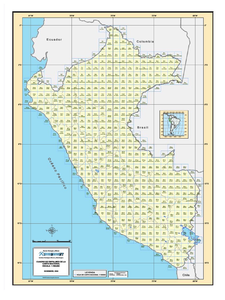 Carta Nacional del Perú: Mapa Geográfico | PDF