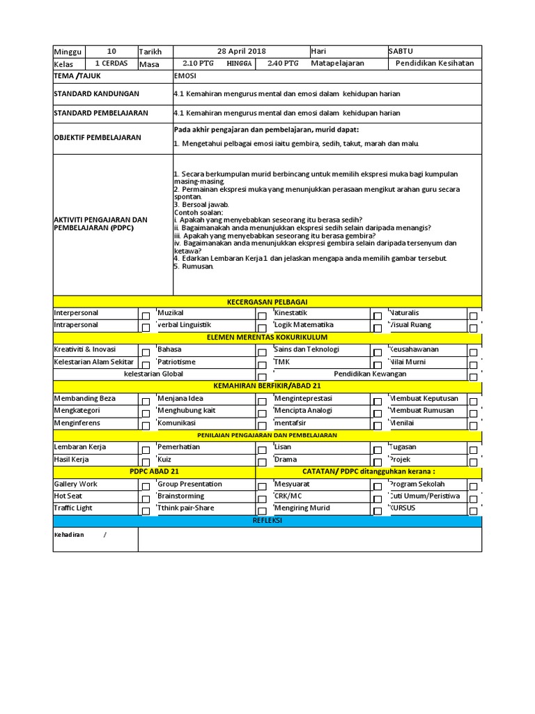 Rph Pk Tahun 1 Pdf Karier Perkembangan Sains Matematika