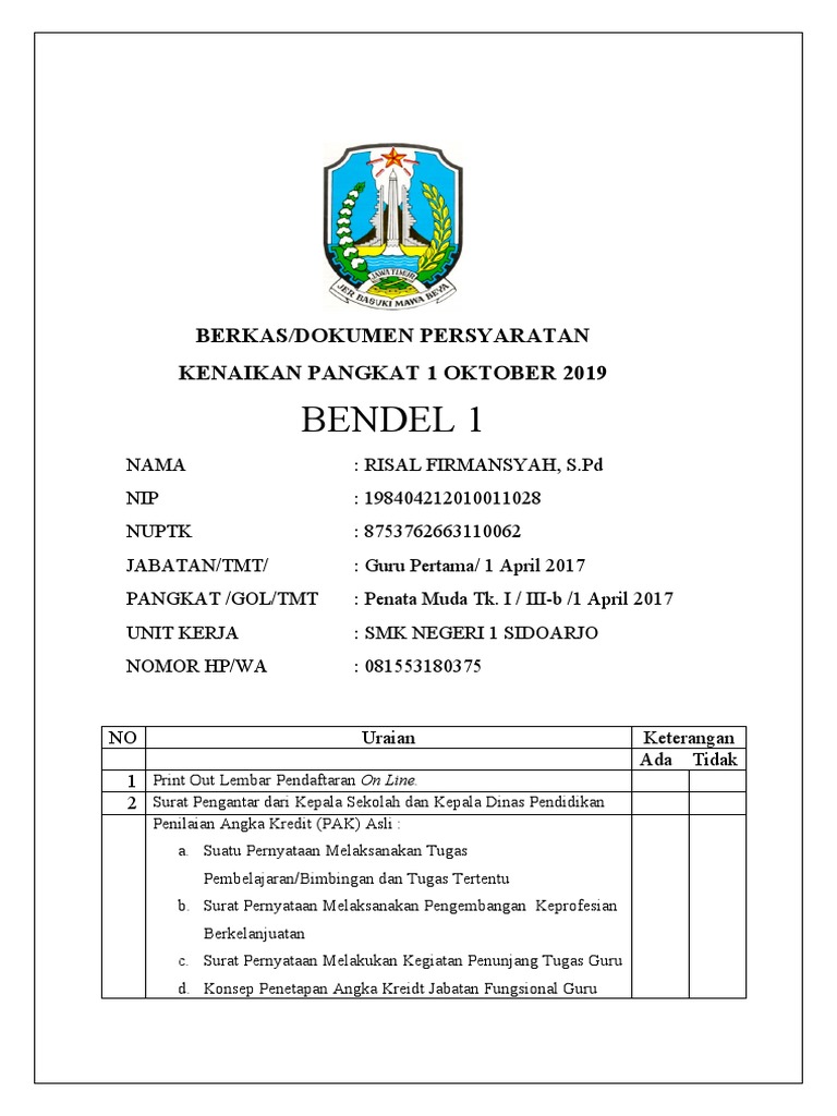 Berkas Bendel 1 Dan 2 Risal......... | PDF