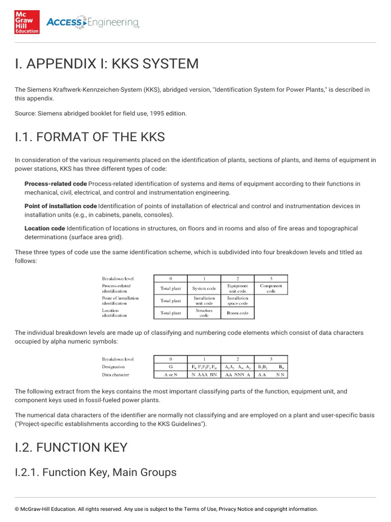 Appendix I Kks System | PDF | Steam | Coolant