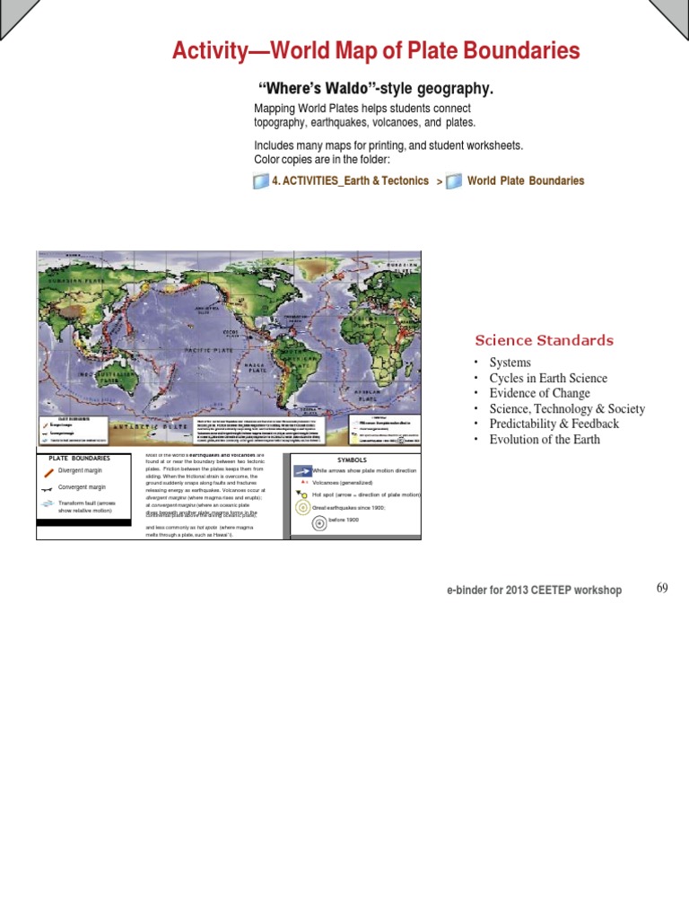Mapping World Plate Boundaries Activity | PDF | Plate Tectonics | Geology