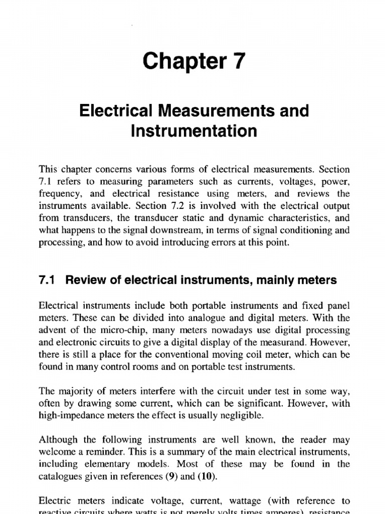 Electrical Measurements and Instrumentation | PDF | Electromagnetic ...