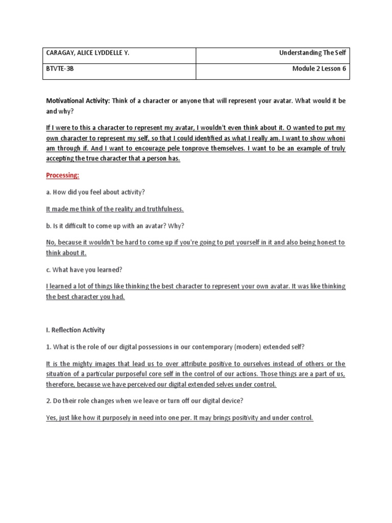 Motivational Activity: Think of A Character or Anyone That Will ...