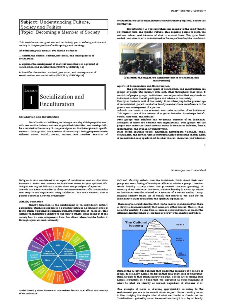 Understanding the Process of Socialization and Identity Formation: An ...