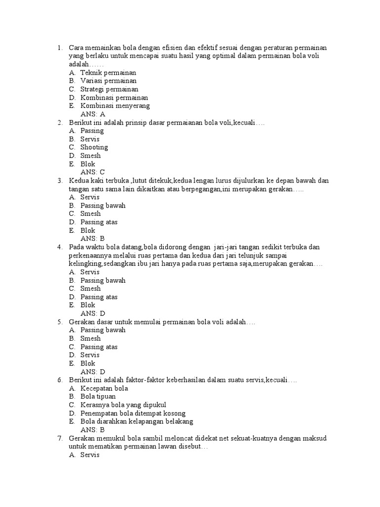 Soal Semester Pjok Xi 2021 Genap | PDF