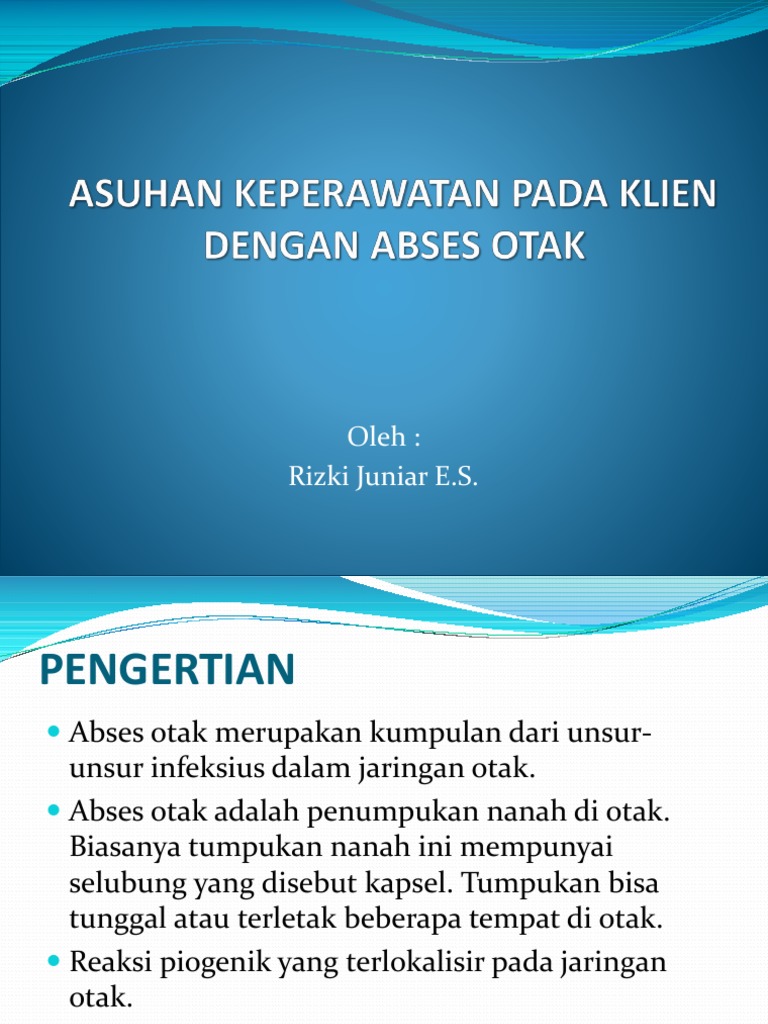 Pengkajian Keperawatan Abses Otak | PDF