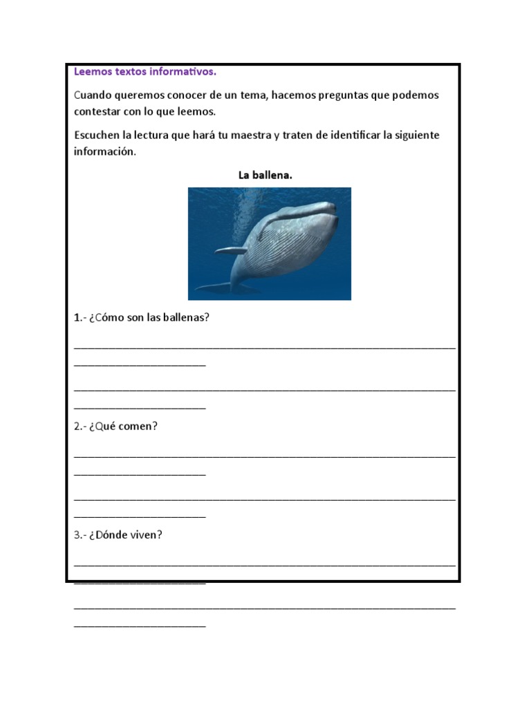 La Ballena Primer Grado | PDF